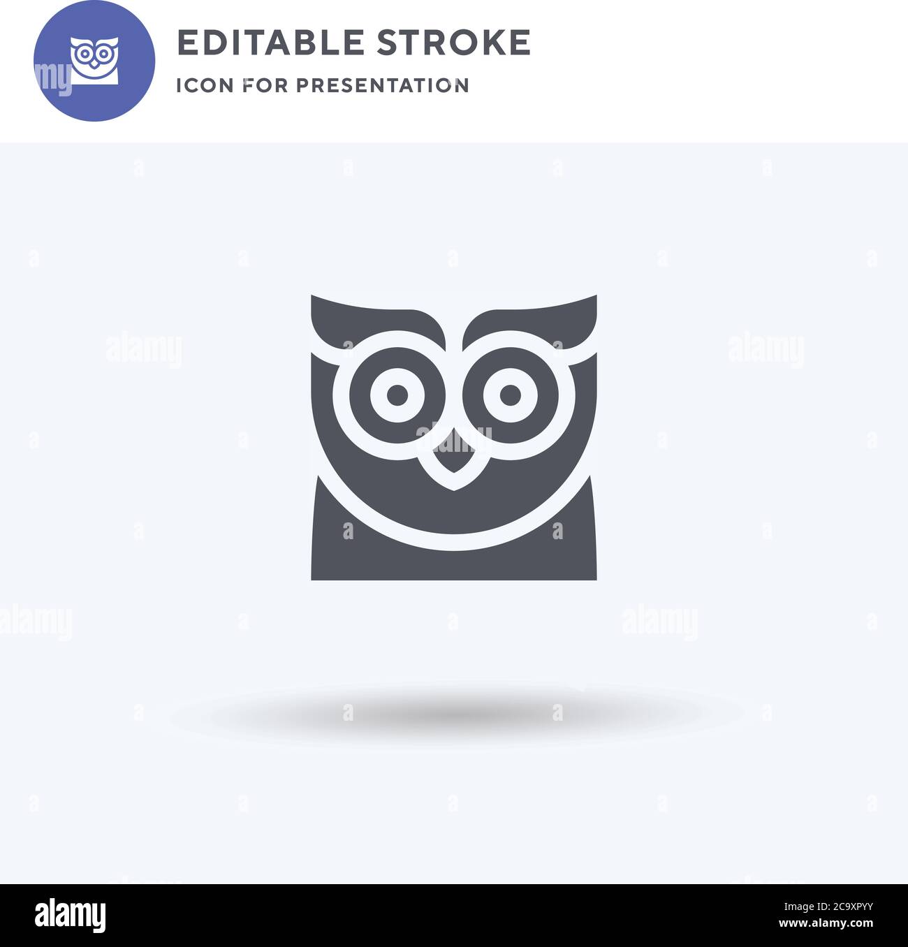 Eule Icon Vektor, gefüllt flaches Zeichen, solides Piktogramm isoliert ...