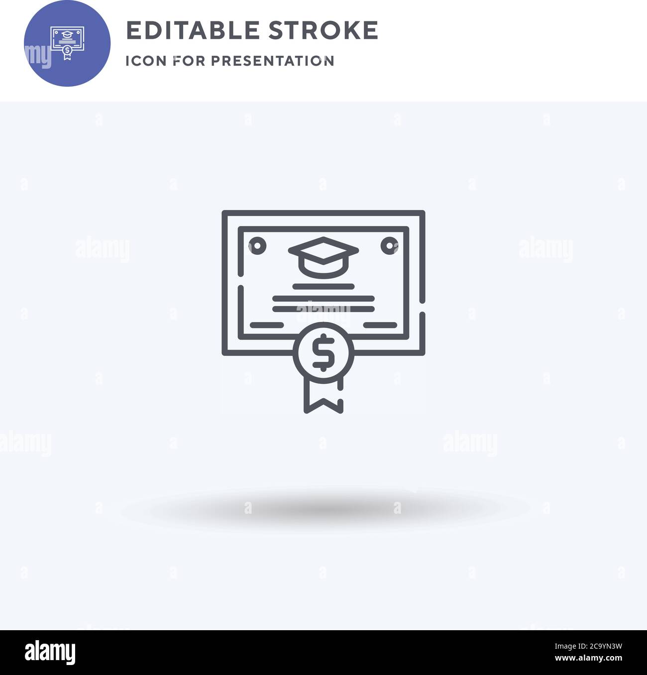 Stipendium Symbol Vektor, gefüllt flache Zeichen, solide Piktogramm ...