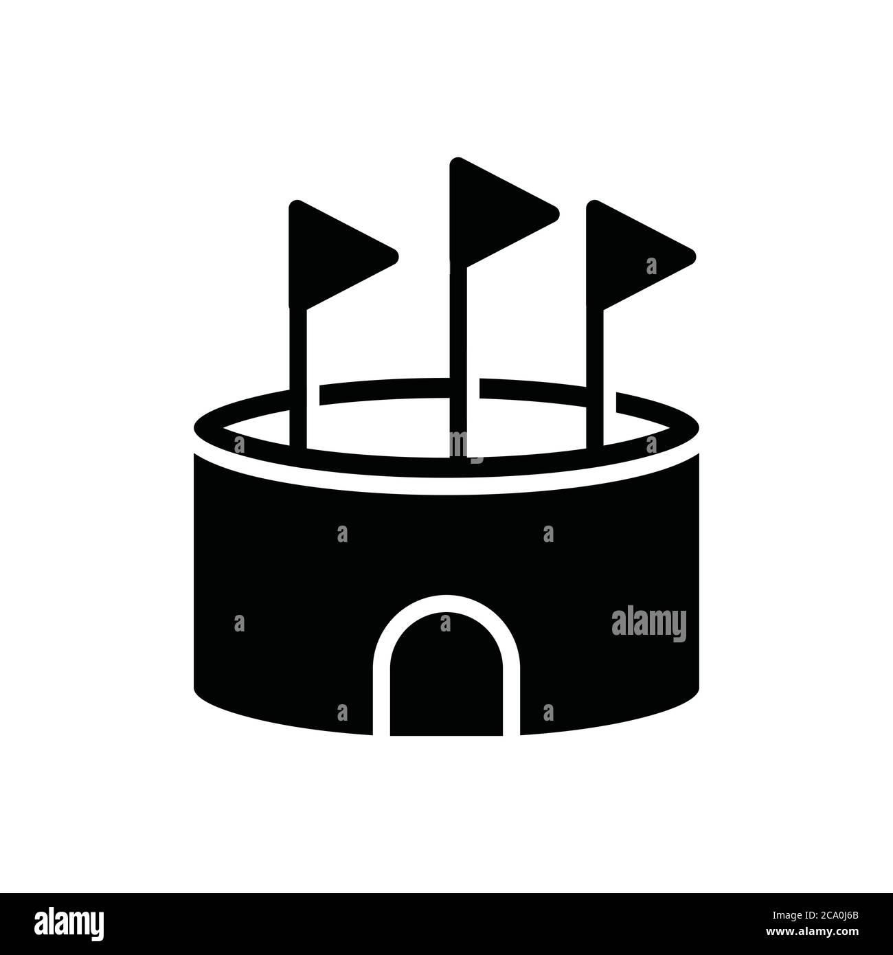 stadion Arena Symbol Vektor-Zeichen Stock-Vektorgrafik - Alamy
