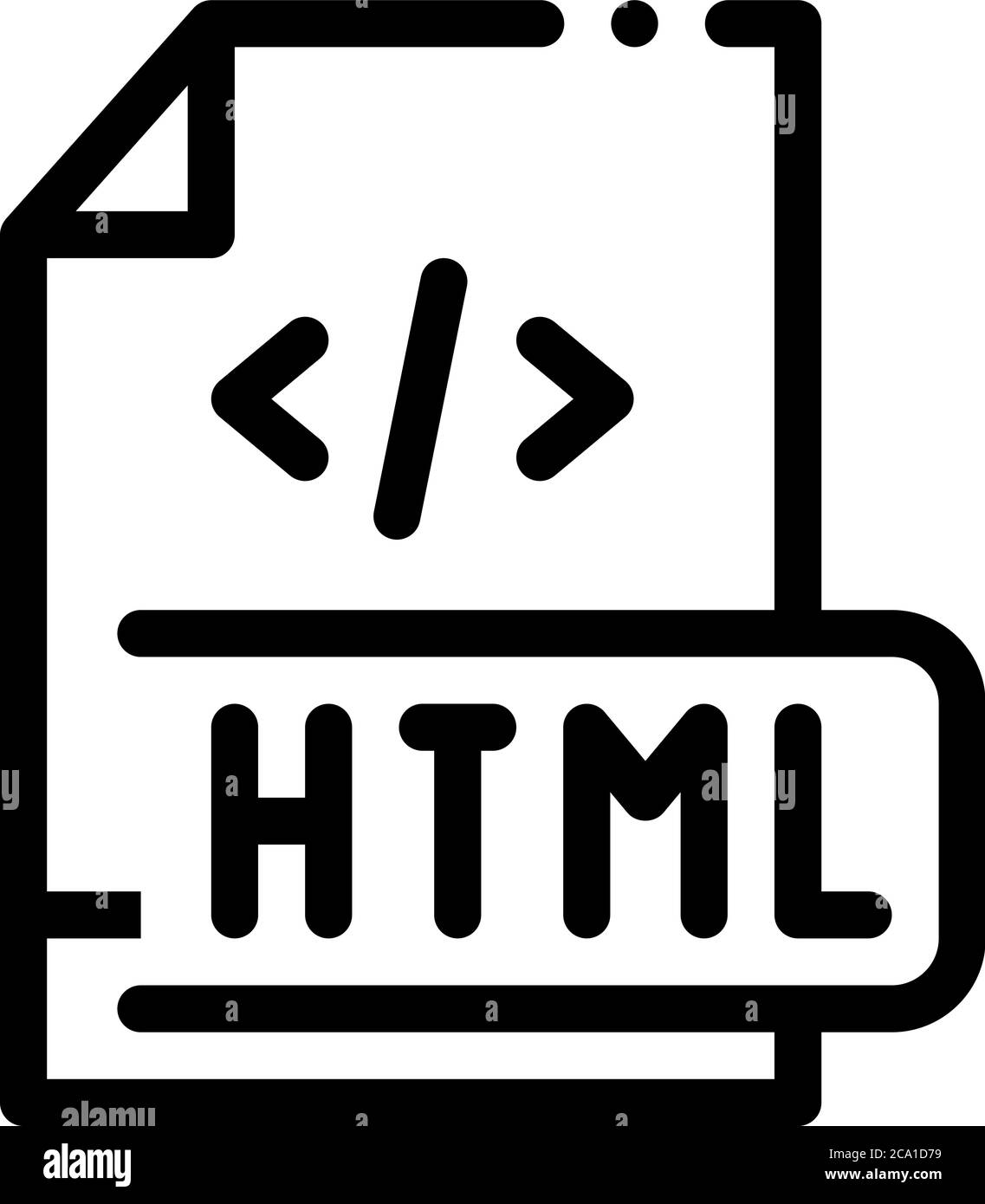 Front-End HTML-Code Symbol Vektor Umriss Illustration Stock ...