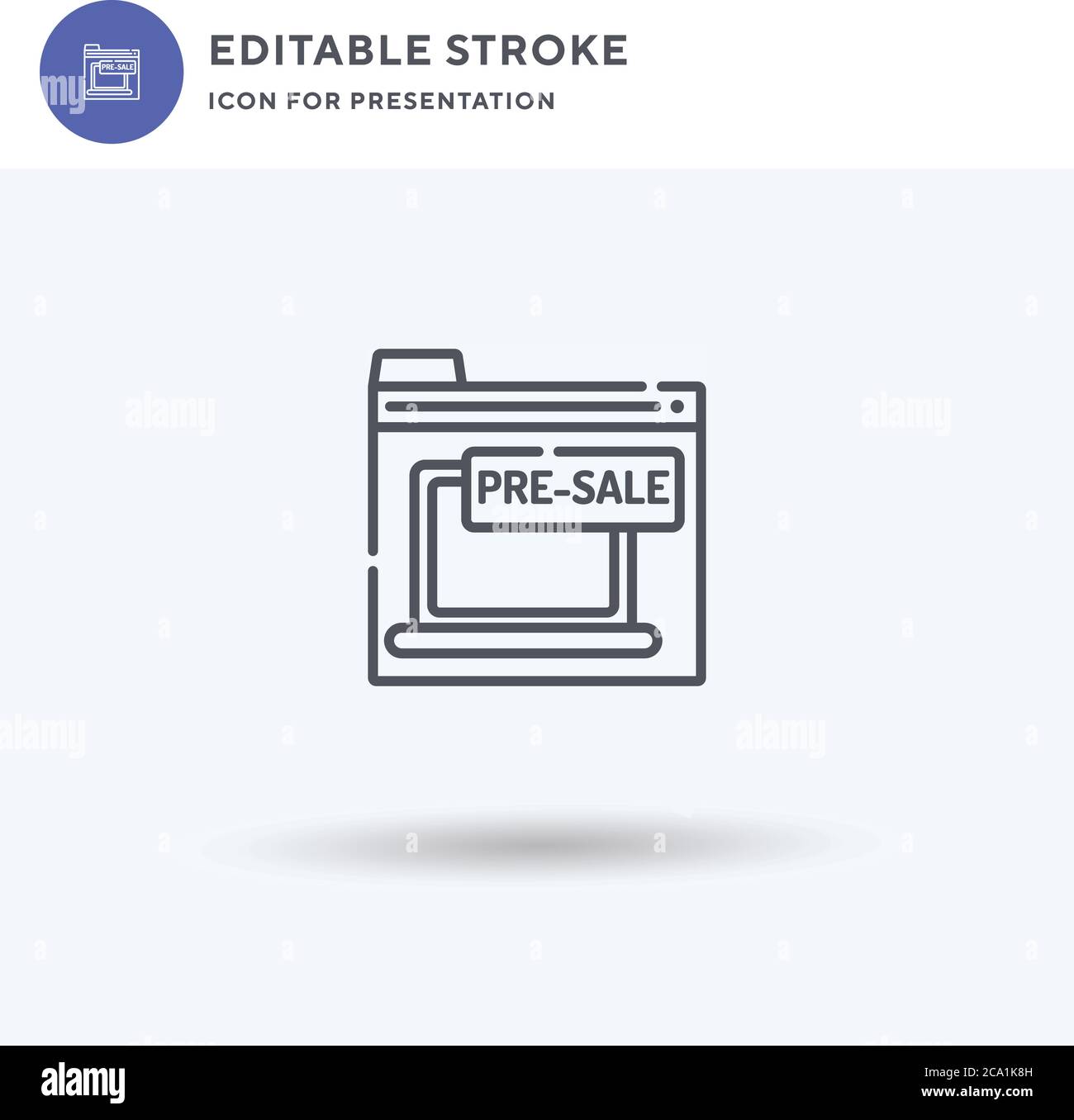 Presale Icon Vektor, gefülltes flaches Zeichen, solides Piktogramm ...