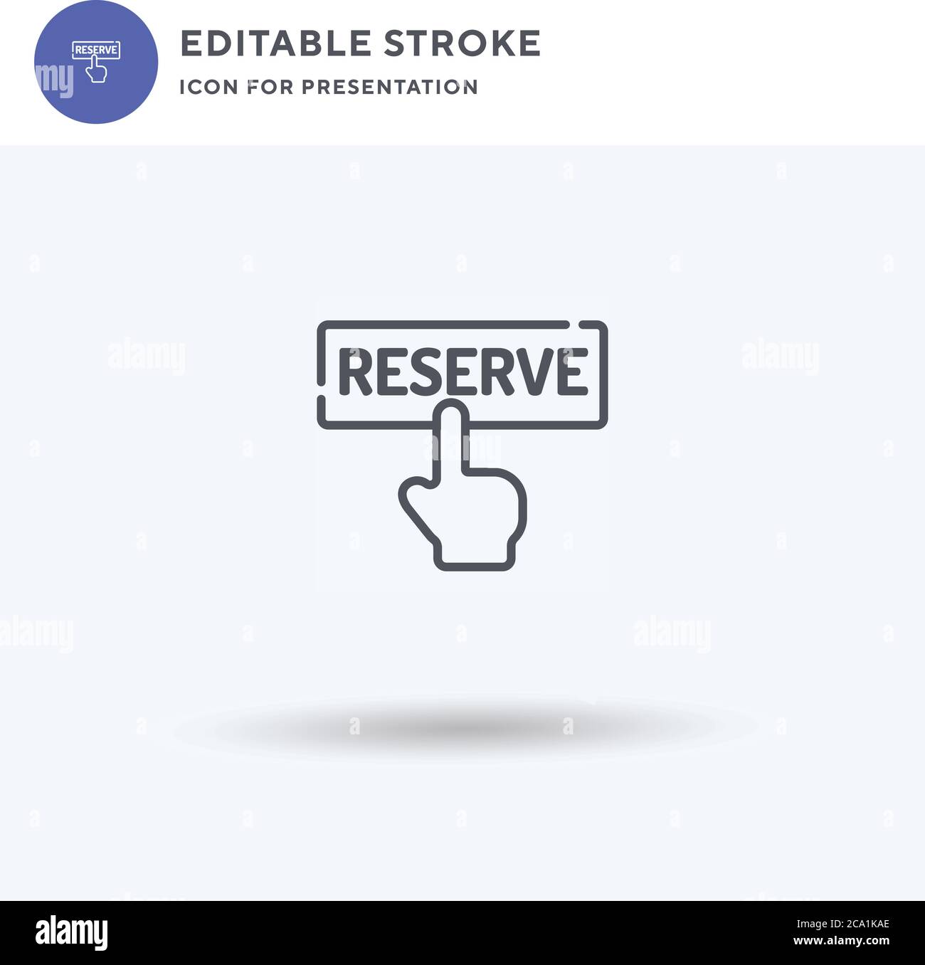 Reserve-Symbolvektor, gefülltes flaches Schild, solides Piktogramm ...