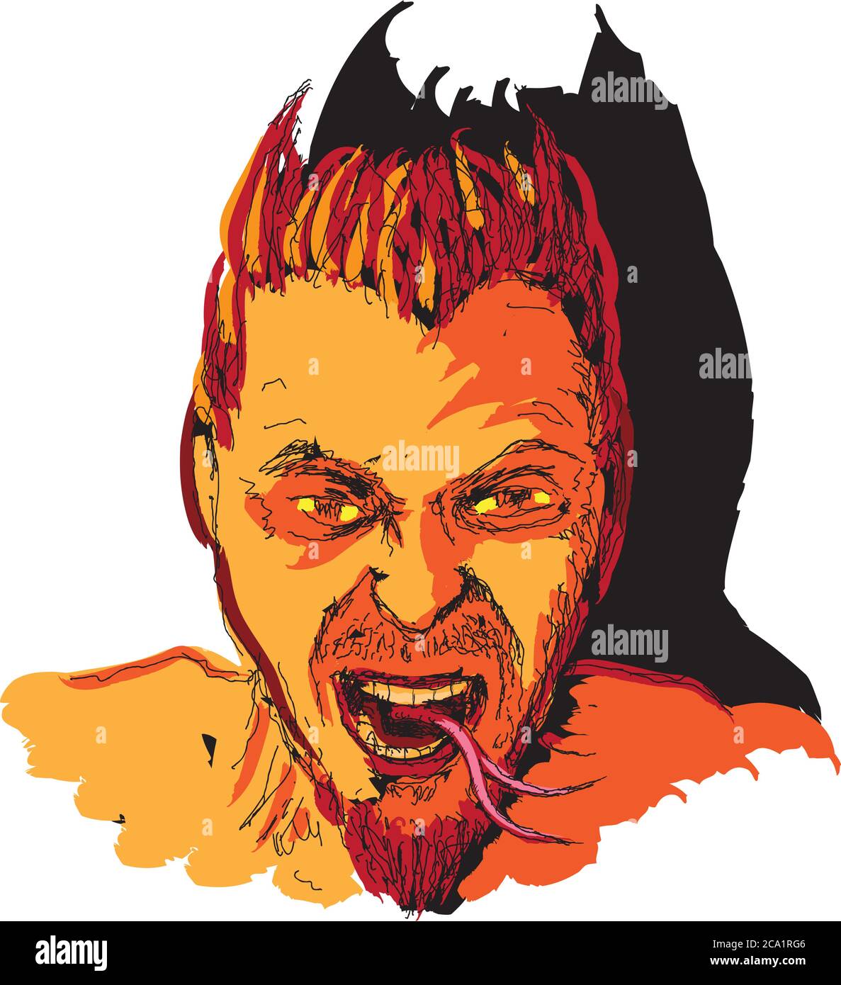 Cartoon red devil satan lucifer Ausgeschnittene Stockfotos und -bilder ...