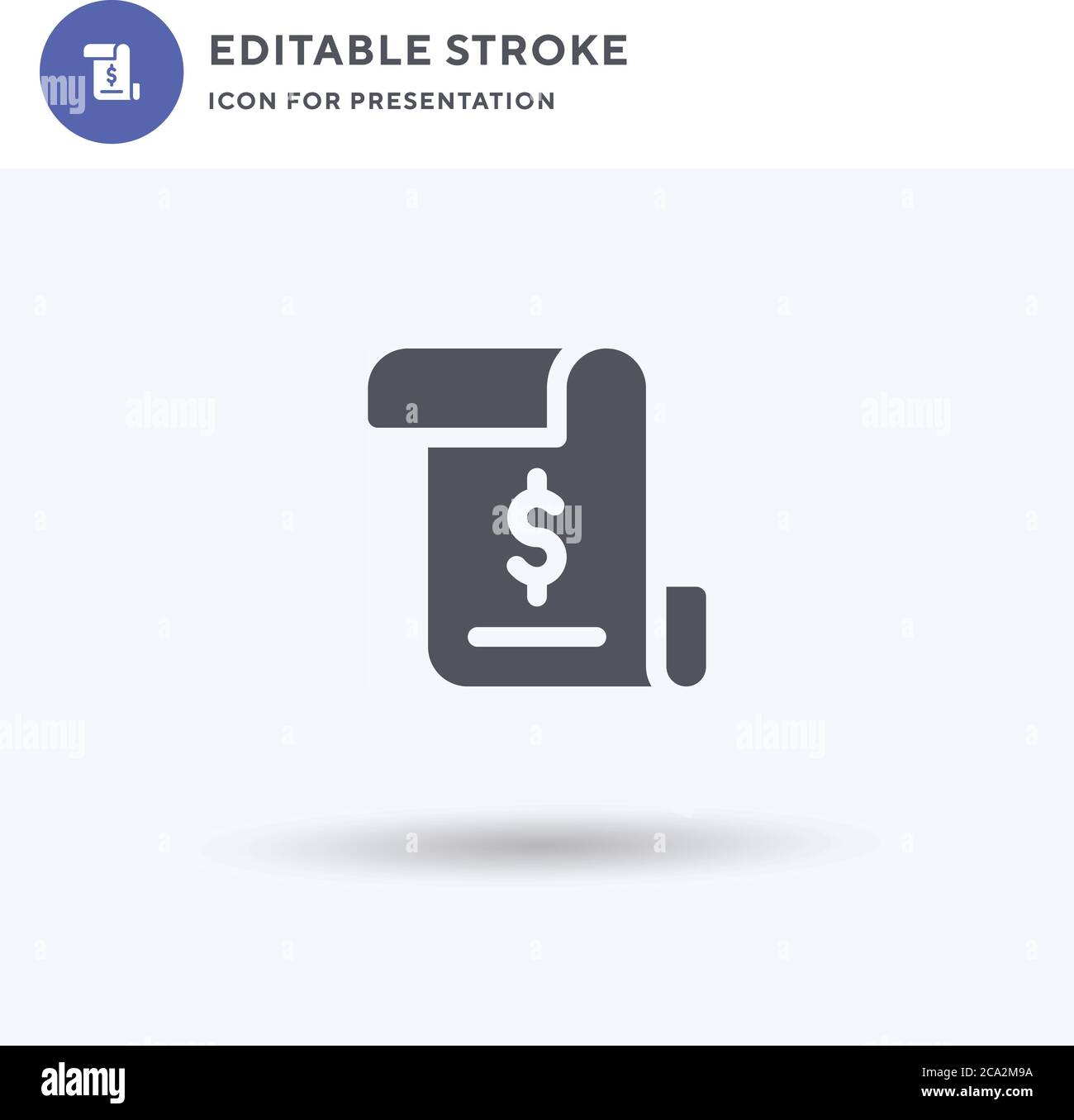 Rechnung Symbol Vektor, gefüllt flache Zeichen, solide Piktogramm ...