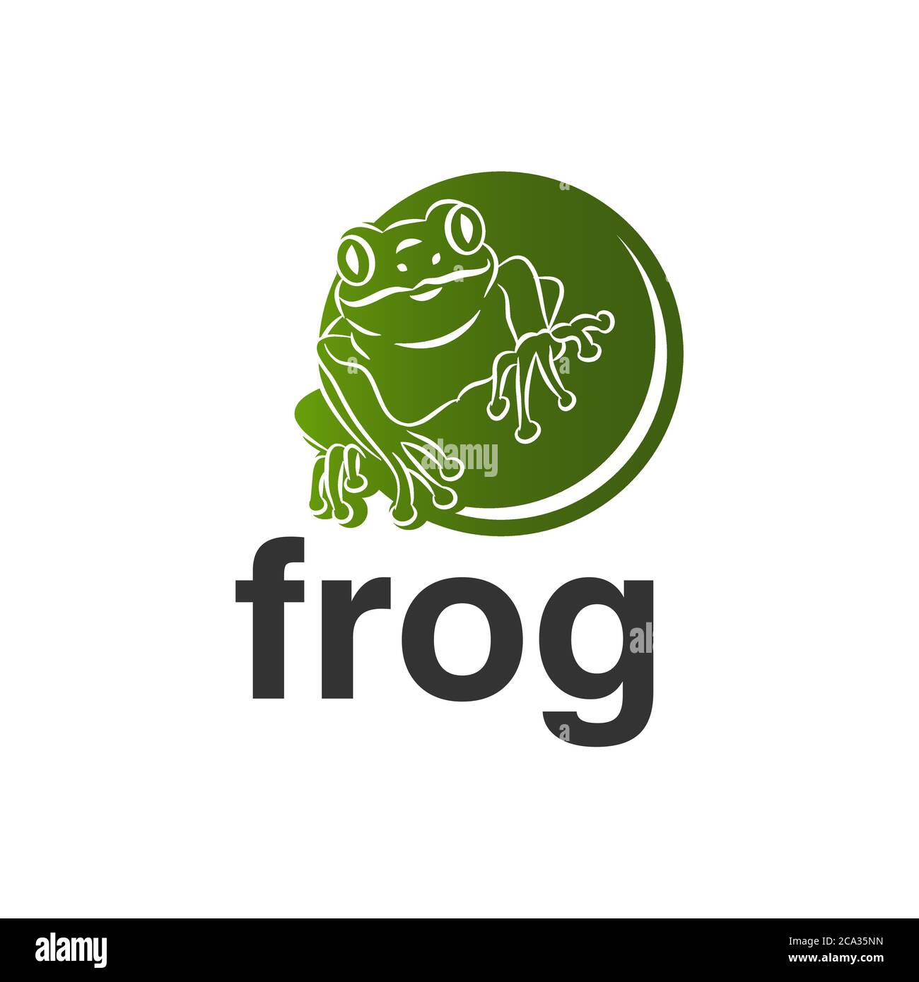Frosch Silhouette weiß Hintergrund isoliert Logo Symbol Design Vektor ...