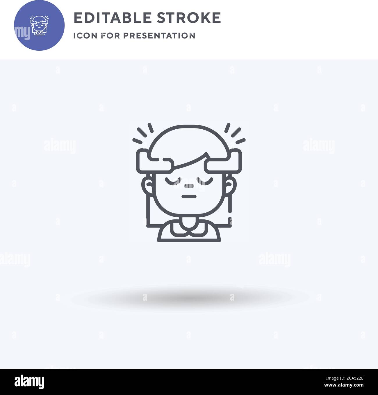 Mind Control Icon Vektor, gefülltes flaches Zeichen, solides Piktogramm ...