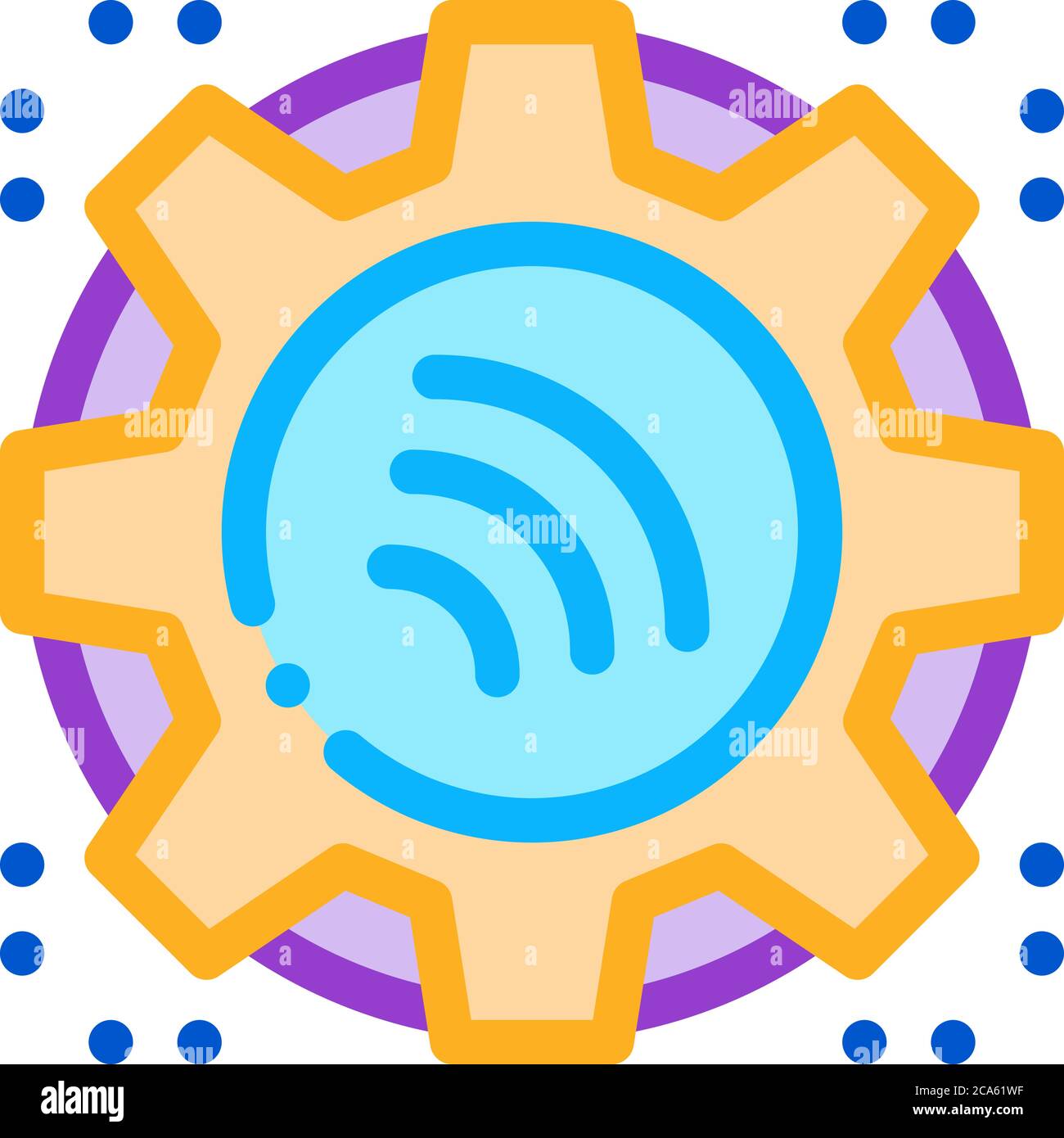 Reparieren Funksignal Symbol Vektor Umriss Illustration Stock ...