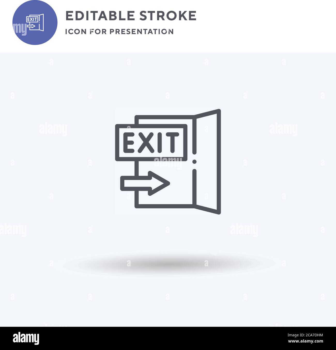 Exit Icon Vektor, gefülltes flaches Zeichen, solides Piktogramm ...