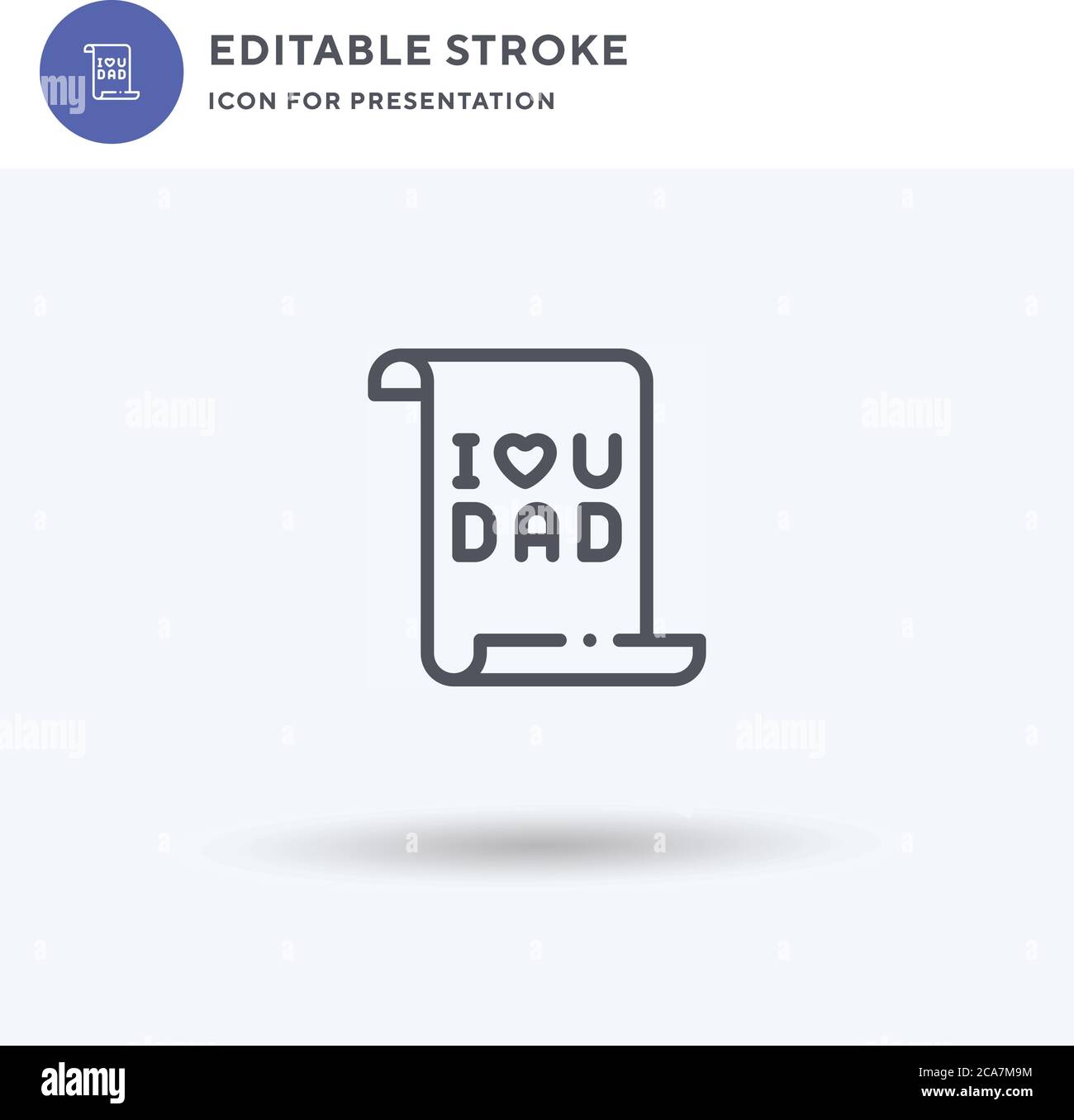 Vatertag Symbolvektor, gefülltes flaches Zeichen, solides Piktogramm ...