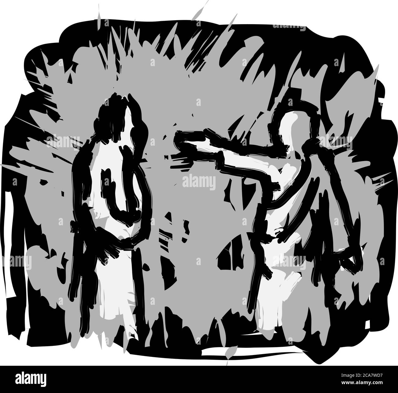 Jesus christ crucifixion painting Schwarzweiß-Stockfotos und -bilder - Alamy