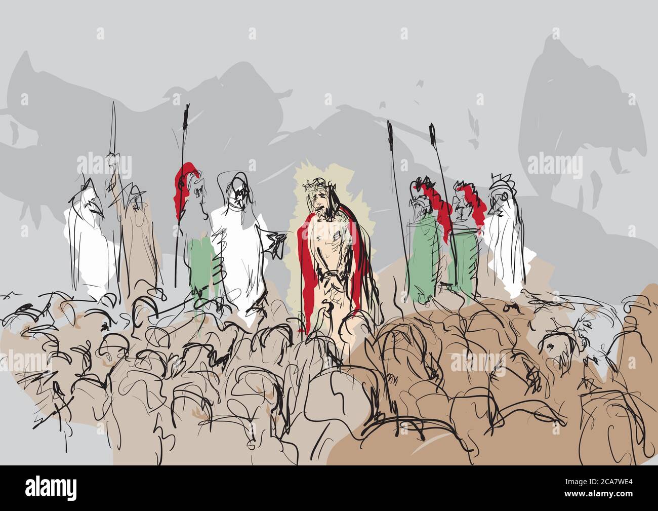 Jesus christ crucified painting Stock-Vektorgrafiken kaufen - Alamy