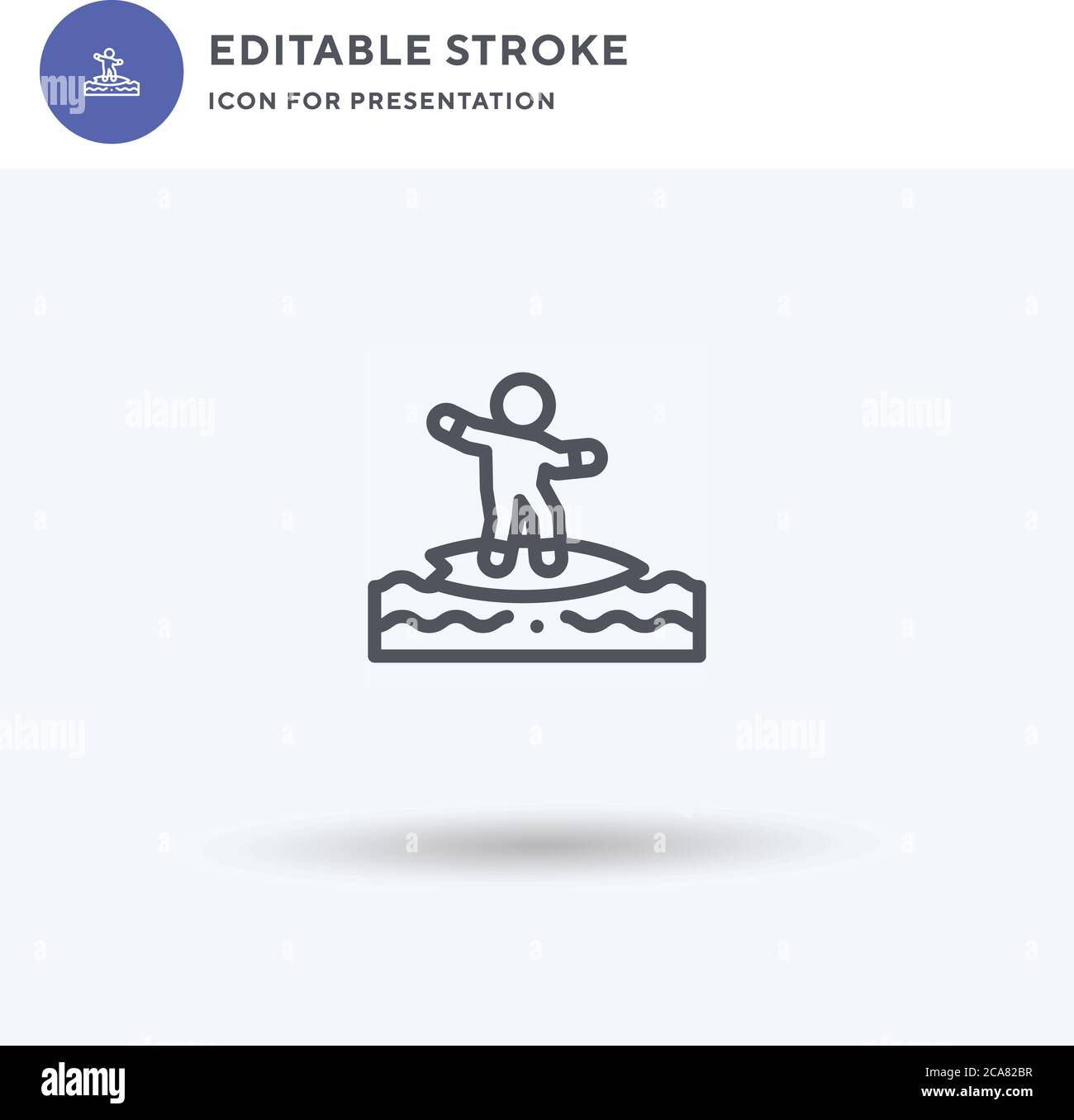 Skimboard Icon Vektor, gefüllt flache Zeichen, solides Piktogramm ...