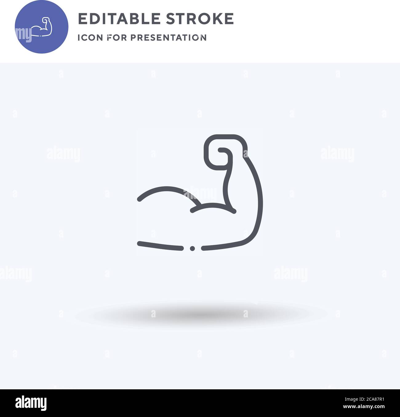 Muskel-Symbol-Vektor, gefülltes flaches Zeichen, solides Piktogramm ...