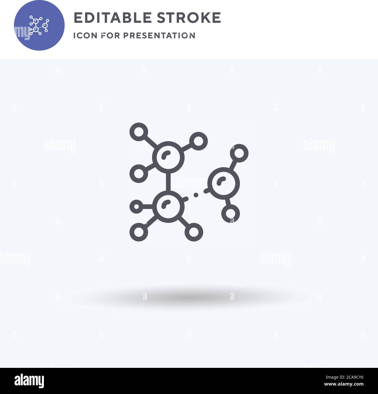 Moleküle Symbolvektor, gefülltes flaches Zeichen, solides Piktogramm ...