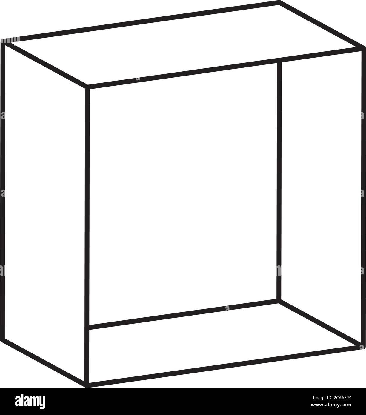 Geometrische Formen Konzept, 3d-Quadrat-Symbol auf weißem Hintergrund ...