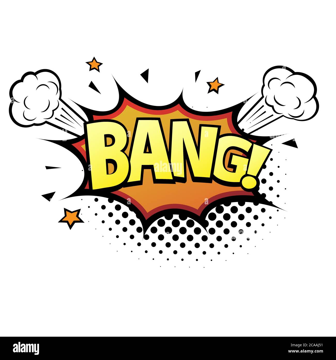 Comic-Schriftzug Bang. Comic Sprechblase mit emotionalem Text Bang ... Comic-Schriftzug Bang. Comic Sprechblase mit emotionalem Text Bang ...