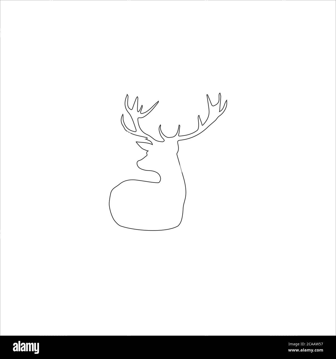 Hirsch Tier Symbol schwarz Vektor-Illustration. Symbol für Kopf und ...