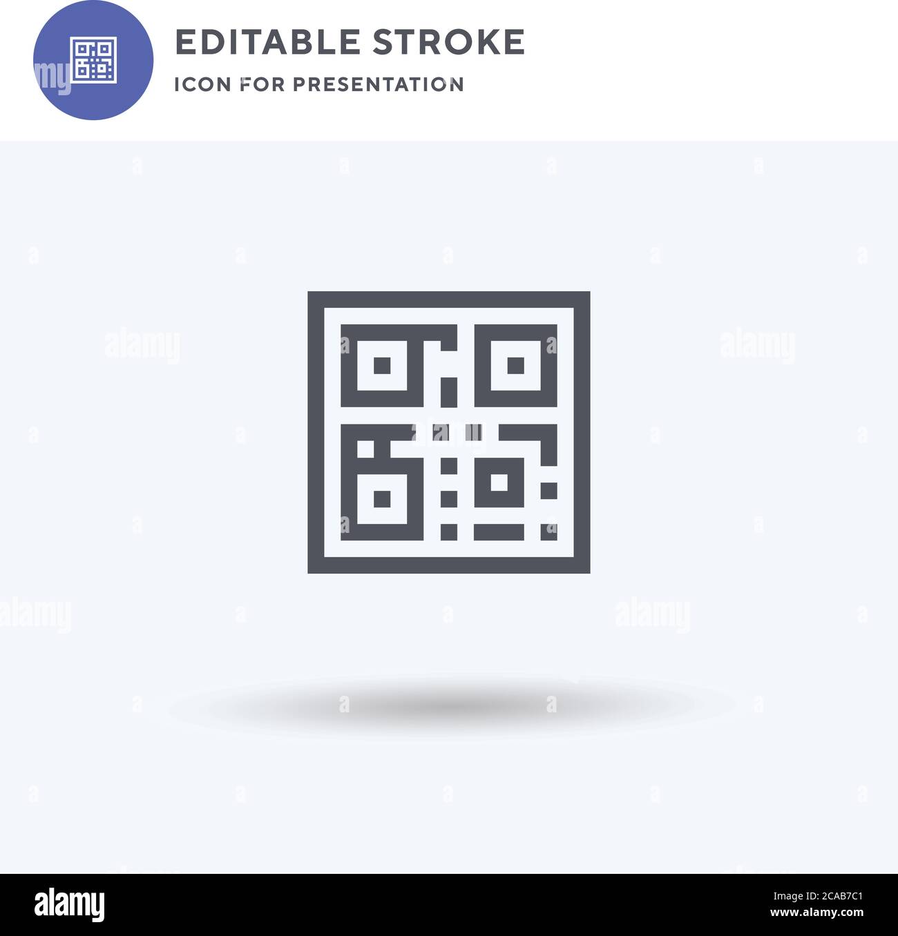 QR Code Icon Vektor, gefülltes flaches Schild, solides Piktogramm ...