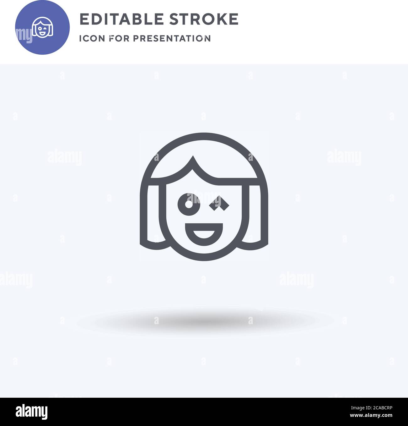 Wink Icon Vektor, gefüllt flaches Zeichen, solides Piktogramm isoliert ...