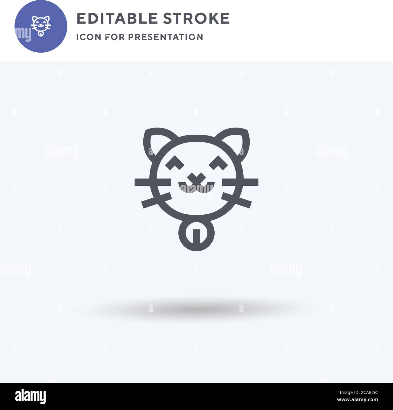 Katzensymbol-Vektor, gefülltes flaches Zeichen, solides Piktogramm ...