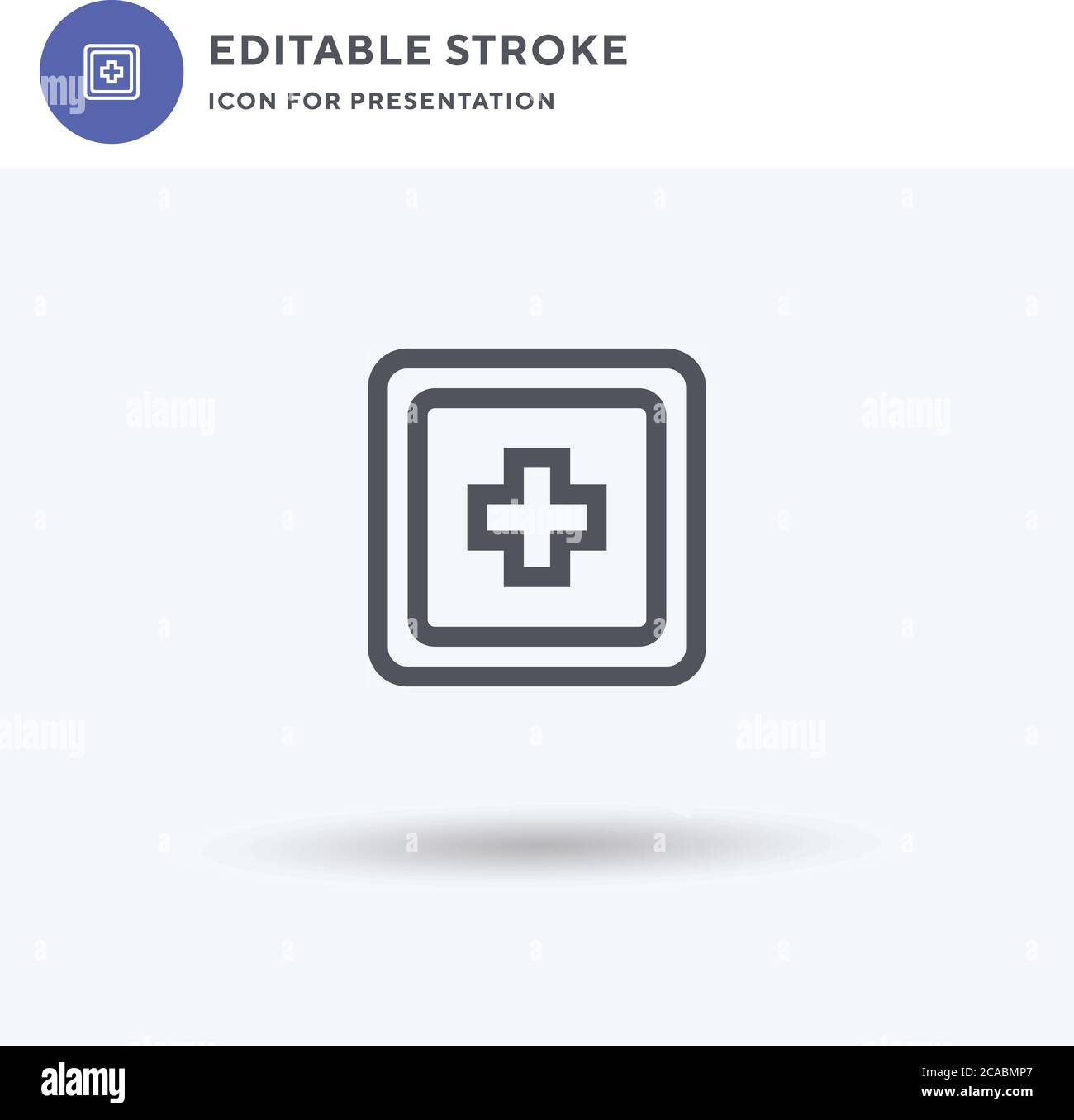 Erste-Hilfe-Symbolvektor, gefülltes flaches Schild, solides Piktogramm ...