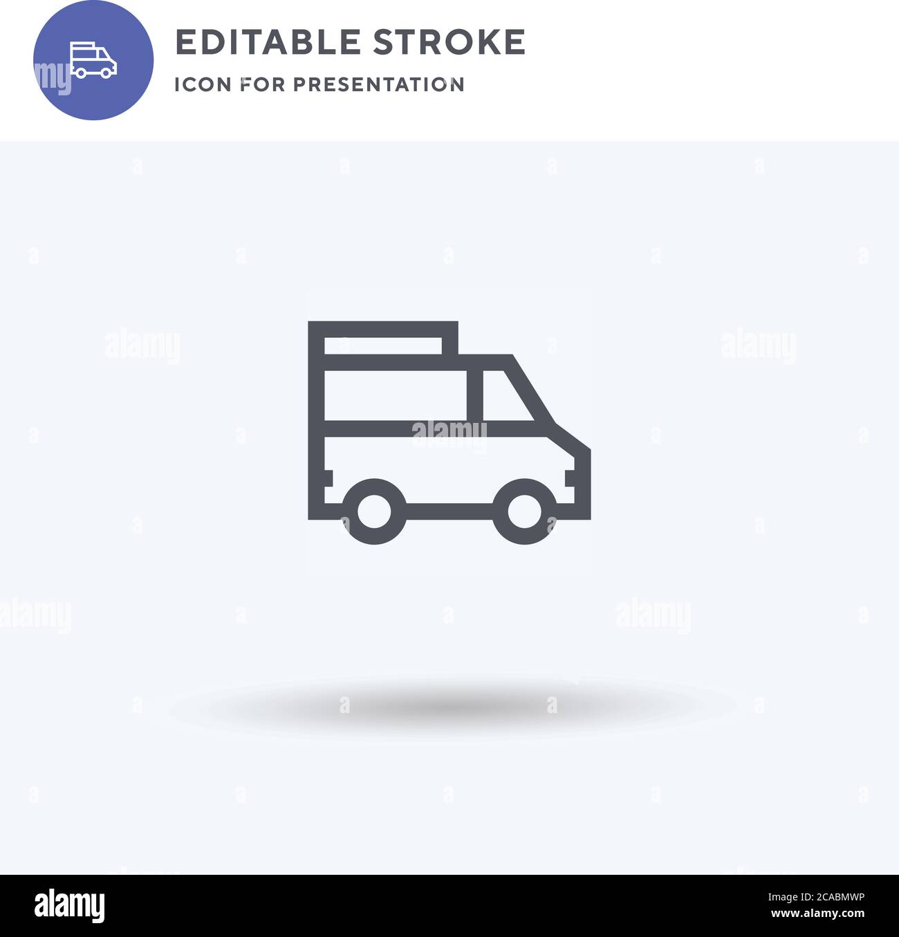 Mini Van Symbolvektor, gefülltes flaches Schild, solides Piktogramm ...