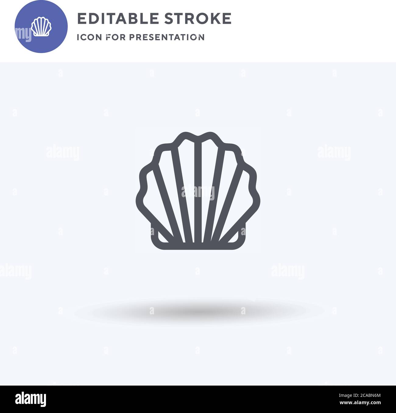 Shell Icon Vektor, gefülltes flaches Zeichen, solides Piktogramm ...