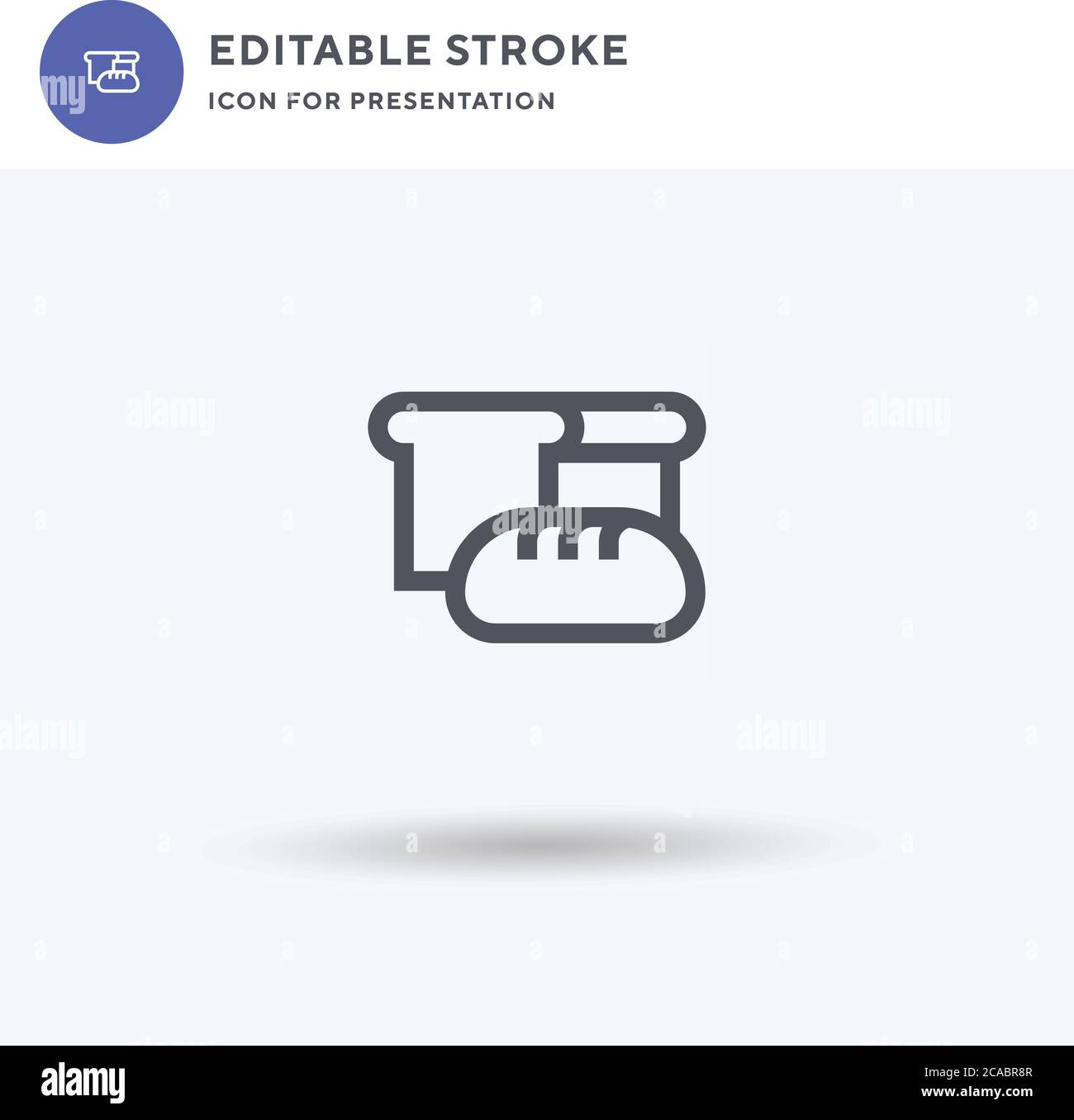 Brot Symbol Vektor, gefüllt flache Zeichen, solide Piktogramm isoliert ...