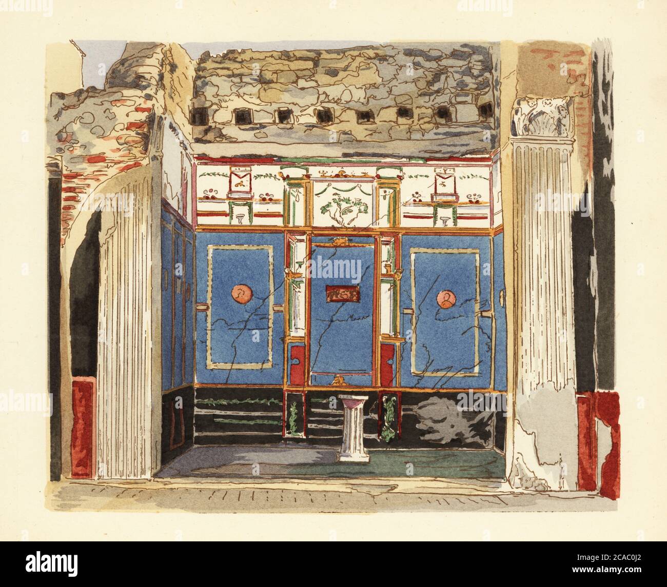 Tablinum de la maison de la petite fontaine -Fotos und -Bildmaterial in ...