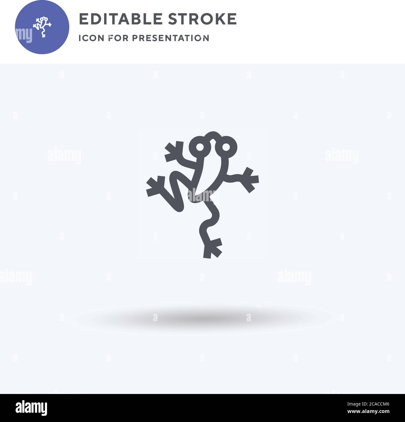 Frosch-Symbolvektor, gefülltes flaches Zeichen, solides Piktogramm ...