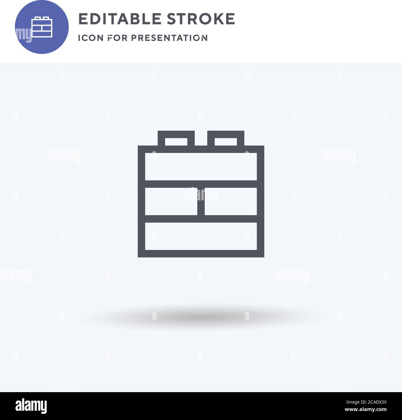 Gebäude-Symbol-Vektor, gefüllt flaches Zeichen, solides Piktogramm ...