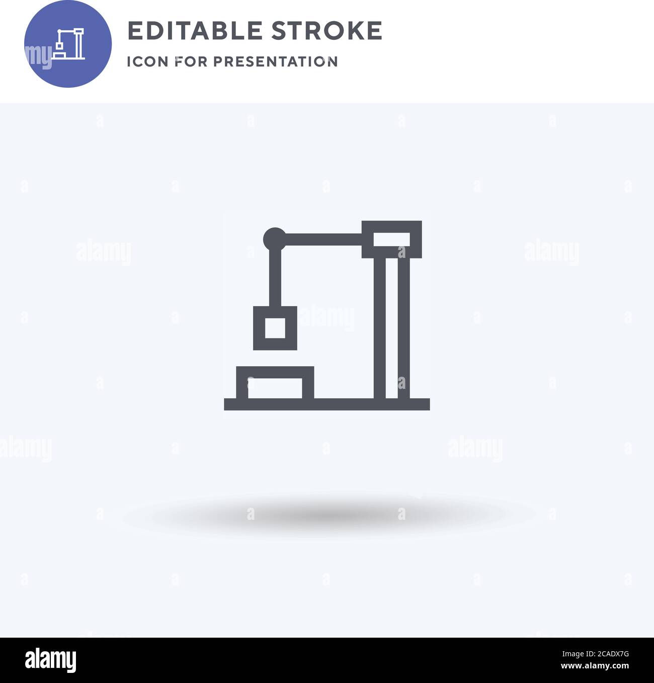 Kran-Symbolvektor, gefülltes Flachschild, solides Piktogramm isoliert ...