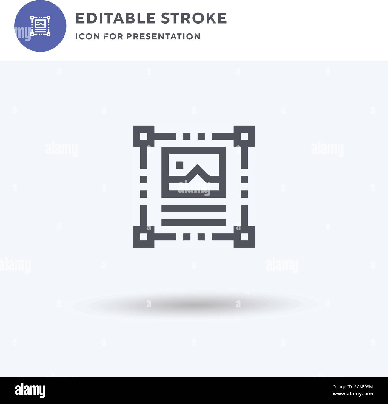 Größenänderung Symbolvektor, gefülltes flaches Zeichen, solides ...