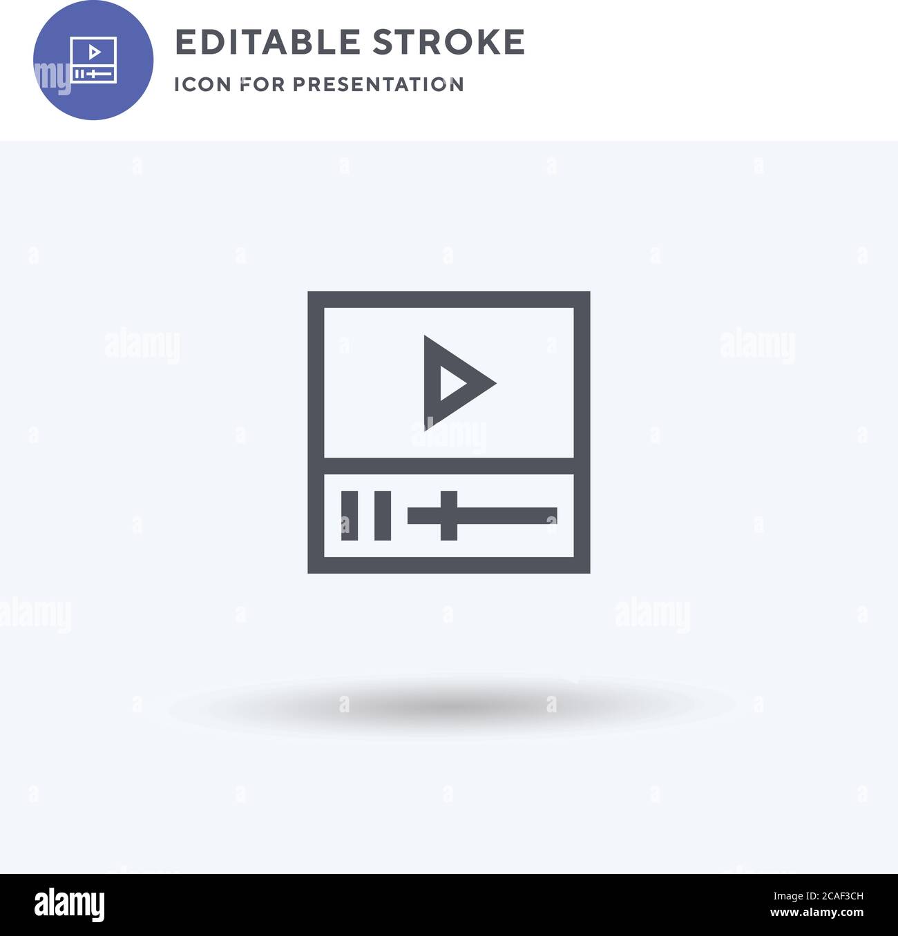 Video Player Icon Vektor, gefüllt flache Zeichen, solides Piktogramm ...