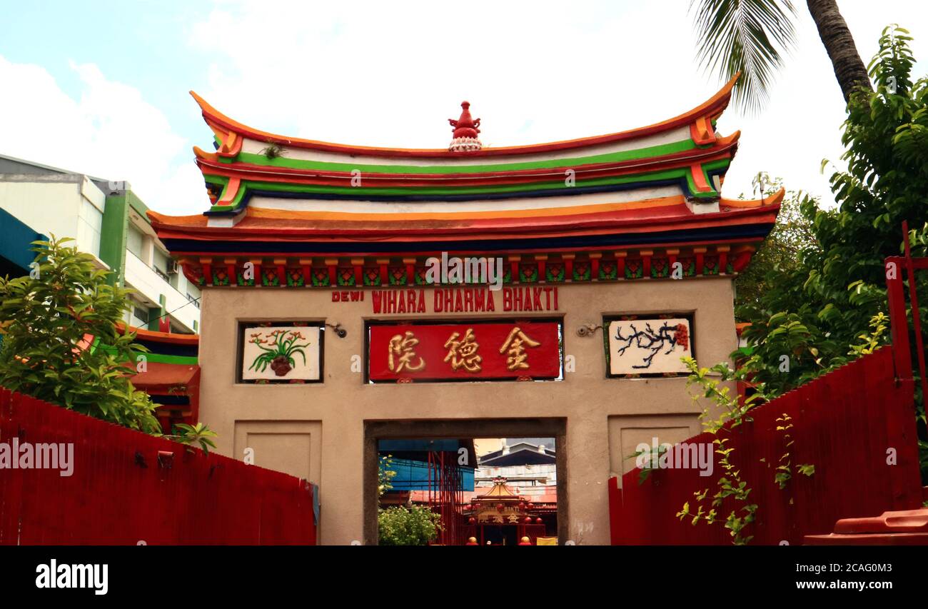 Jakarta, Indonesien - 12. April 2019: Dharma Bhakti Tempel (Vihara ...