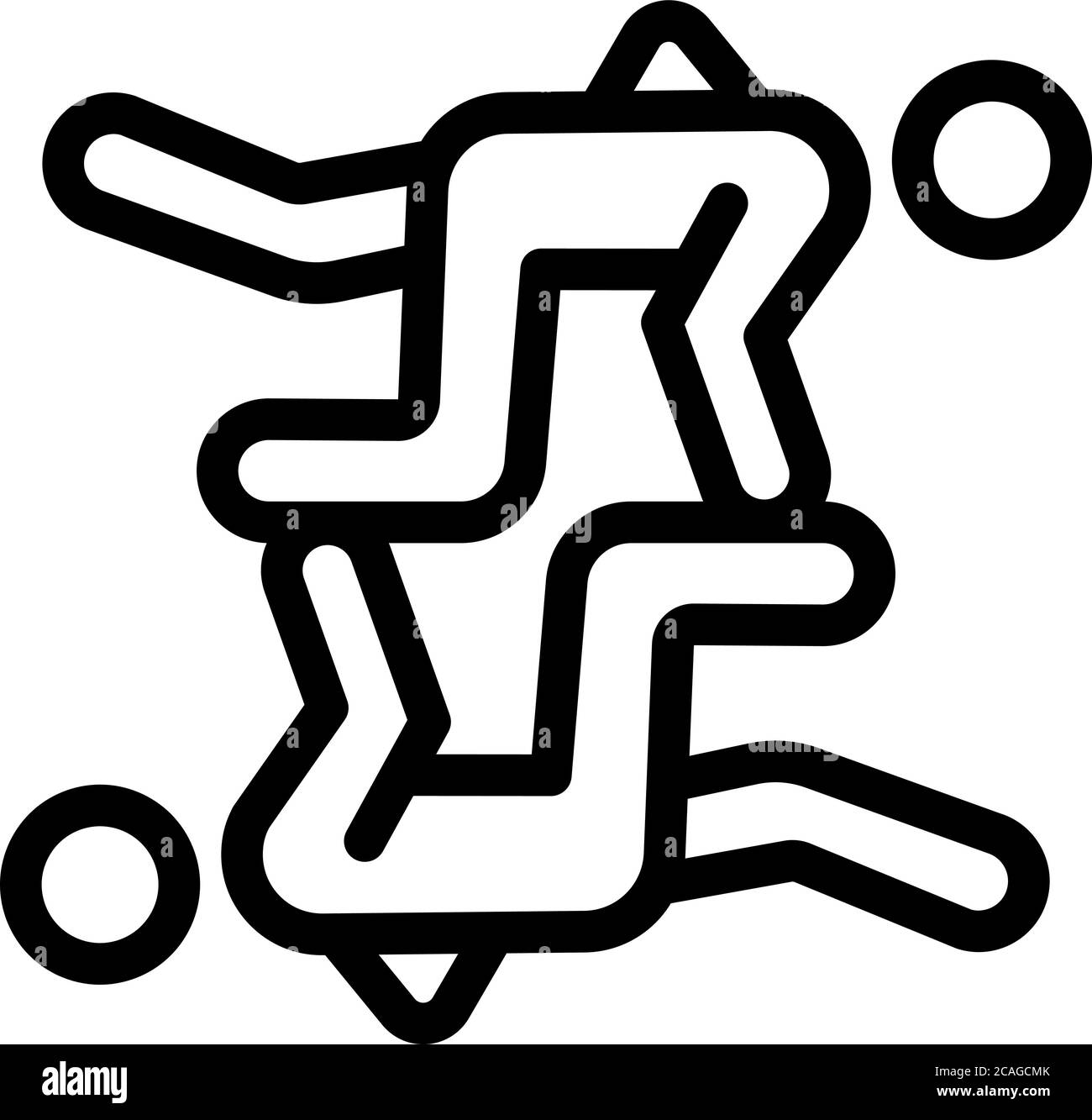 Greco-roman Wrestling Kampf Symbol, Umriss Stil Stock-Vektorgrafik - Alamy