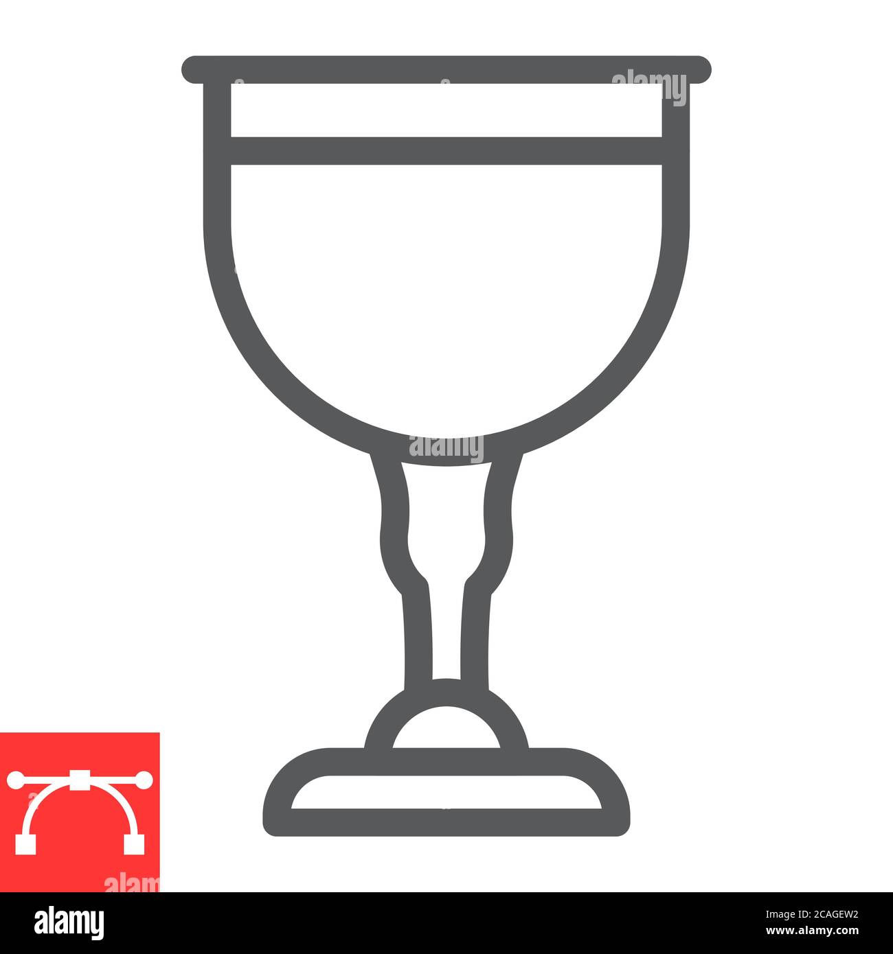 Jüdische Kelch Linie Symbol, rosh hashanah und jüdische Tasse, Kelch ...