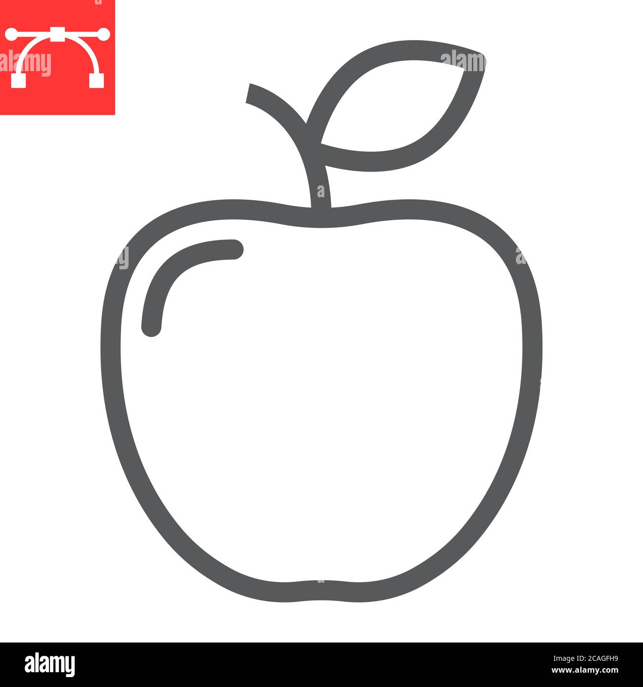 Apple-Linie Symbol, Obst und Gesundheit, Apfel Zeichen Vektor-Grafiken ...