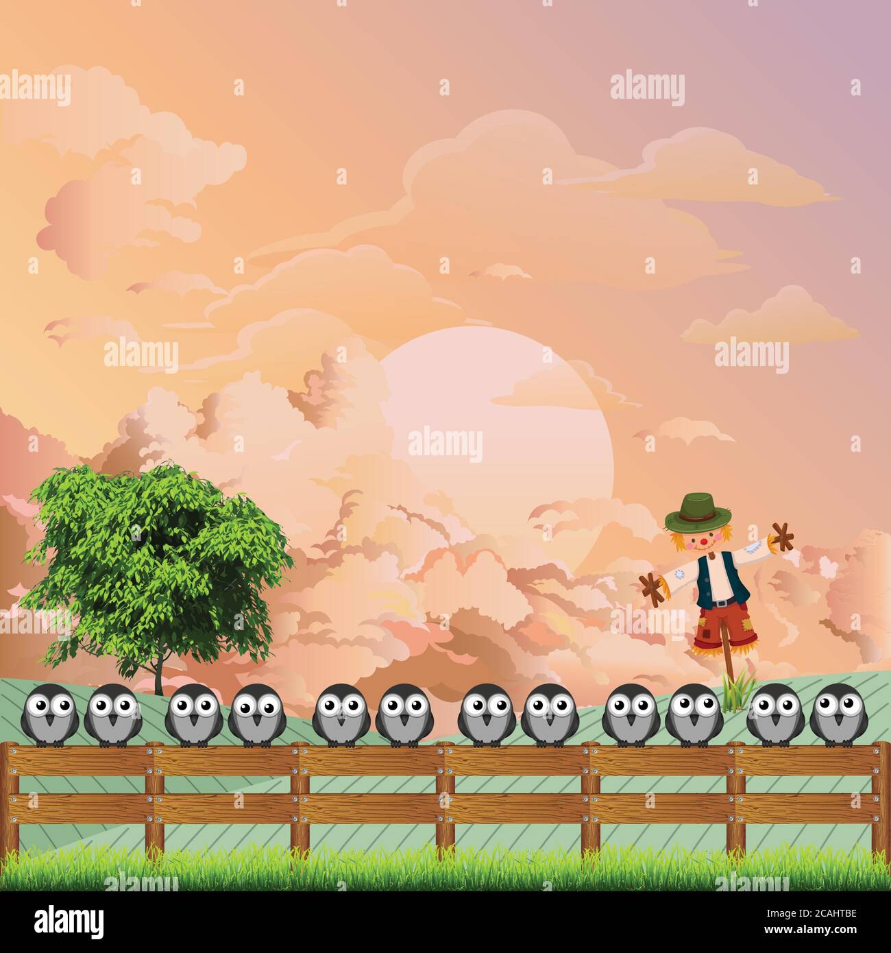 Vogelscheuchen bauern Stock-Vektorgrafiken kaufen - Alamy