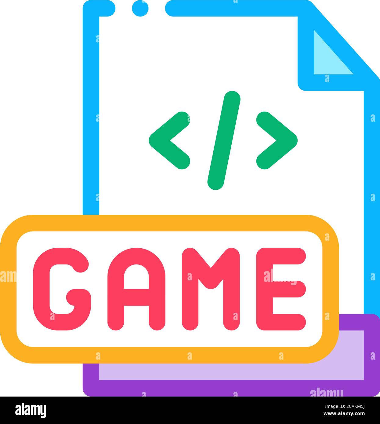 Game Development Coding Symbol Vektor Umriss Illustration Stock ...