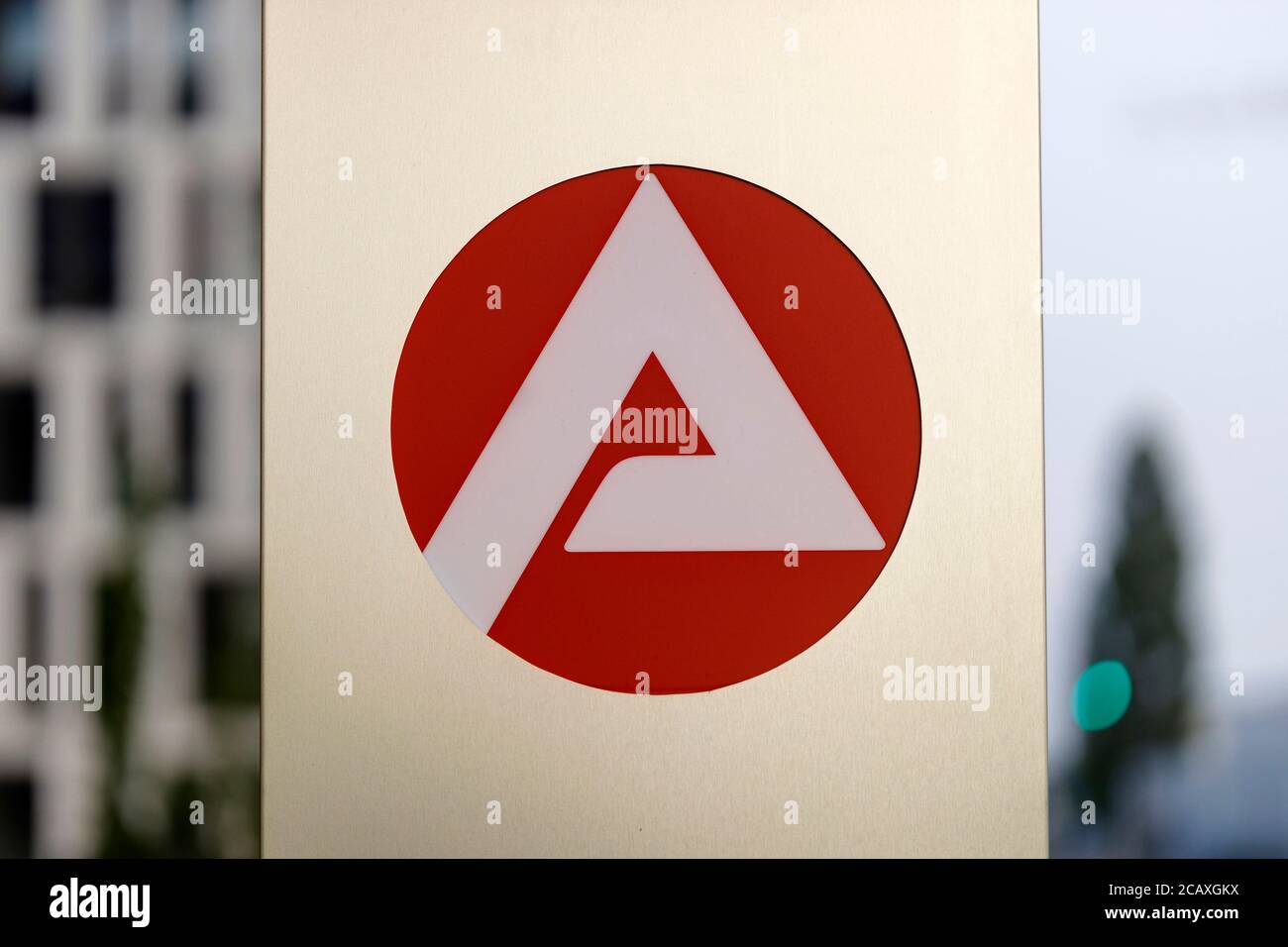 Köln, Deutschland. August 2020. ARGE-Logo bei der Arbeitsagentur in ...