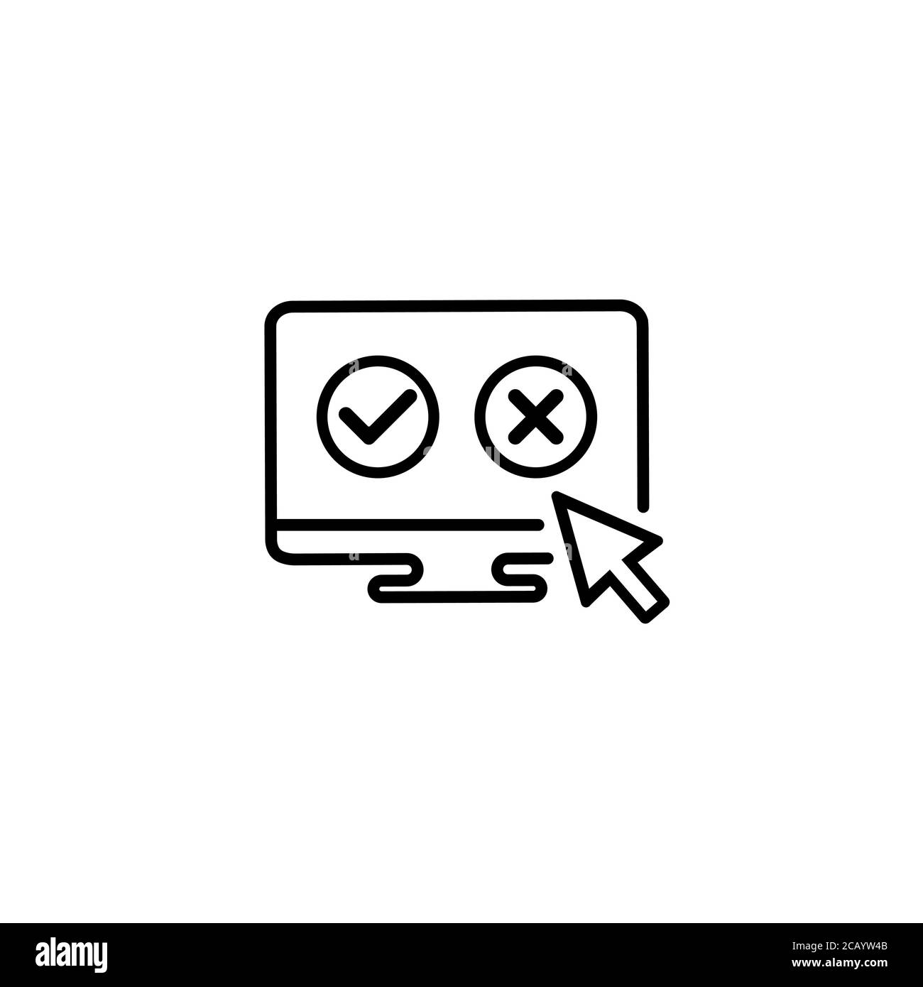 Online test symbol Stock-Vektorgrafiken kaufen - Alamy