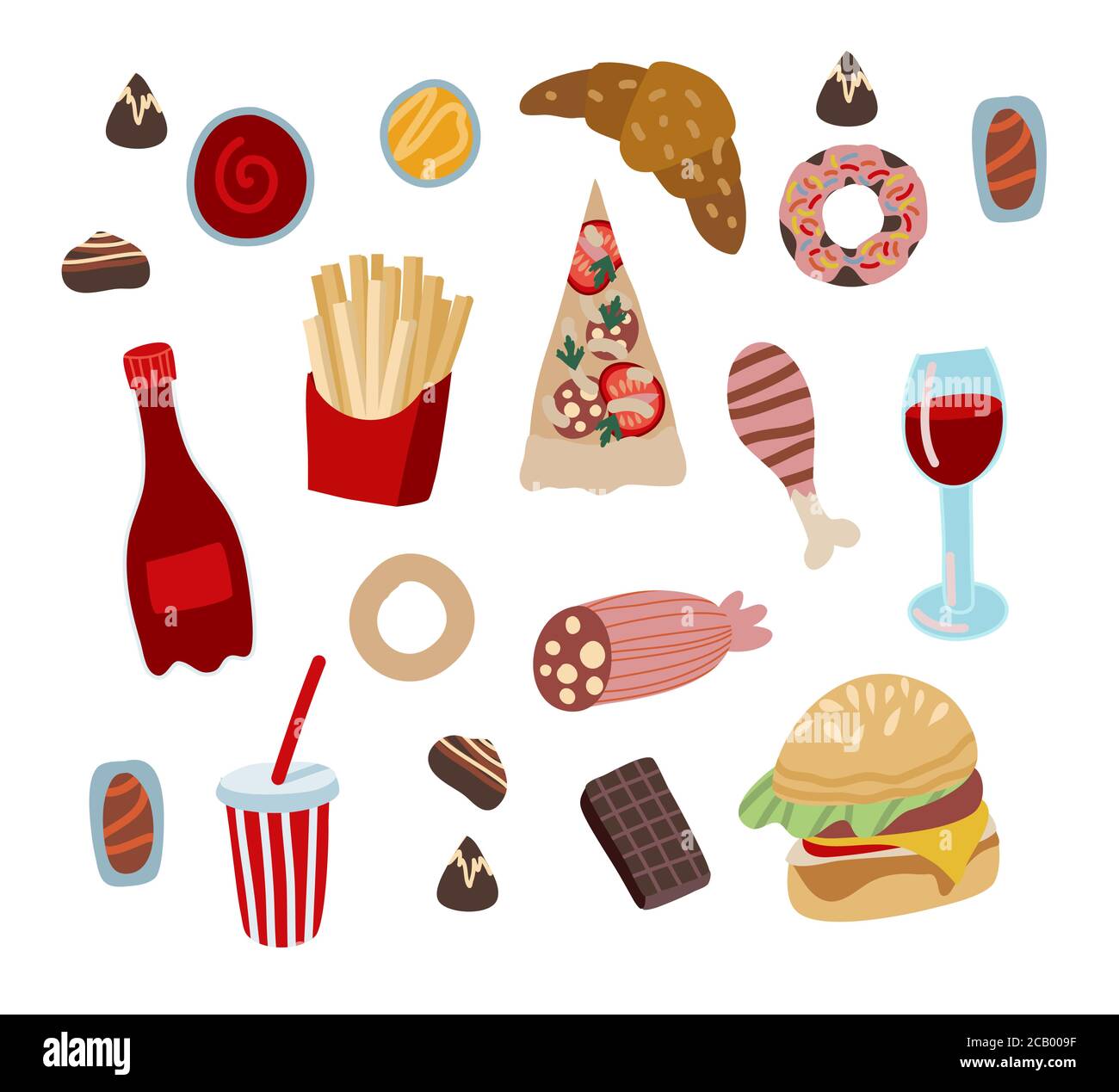 Cartoon lecker essen -Fotos und -Bildmaterial in hoher Auflösung – Alamy