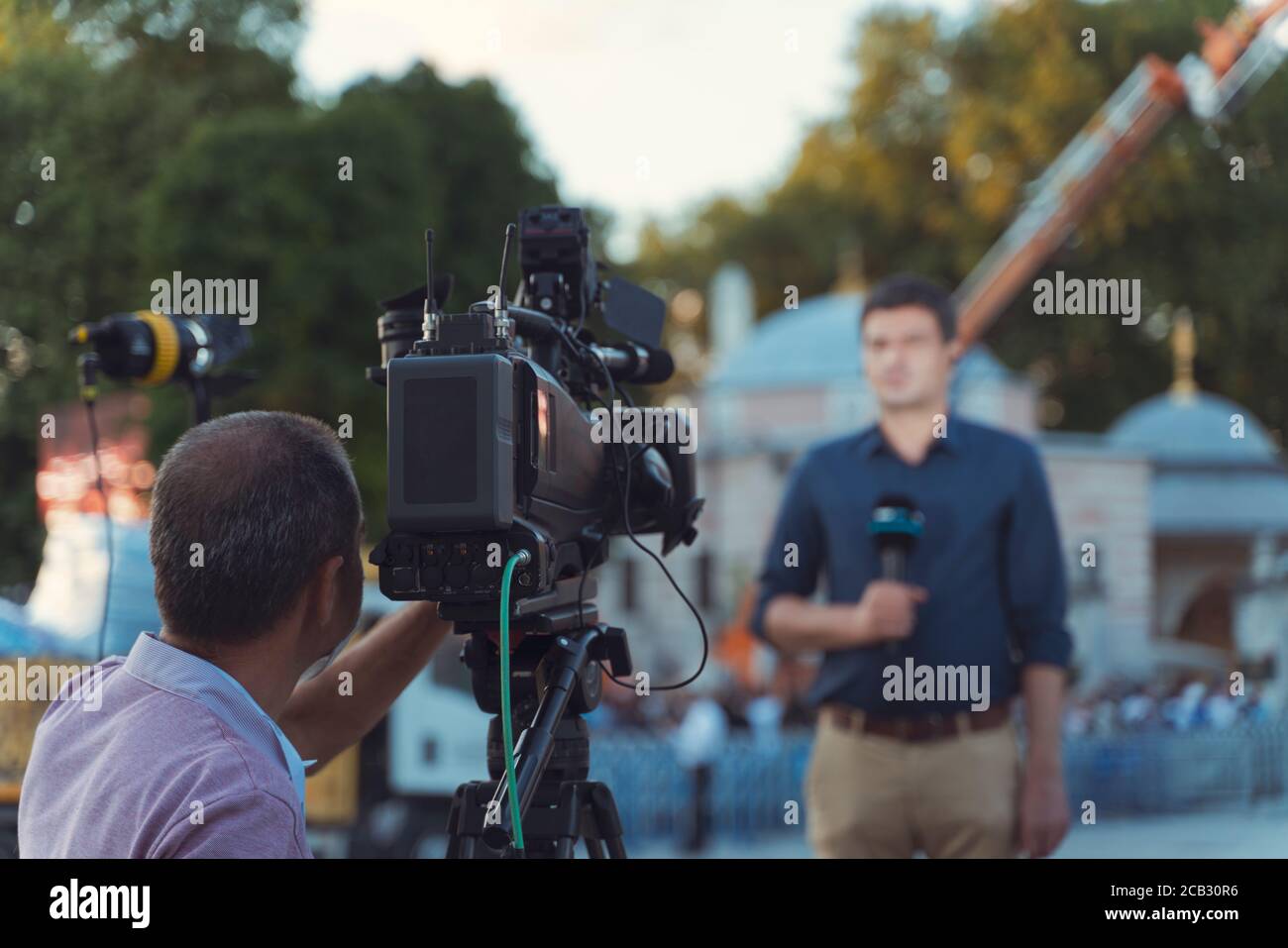 Interview Reporter Stockfotos und -bilder Kaufen - Alamy
