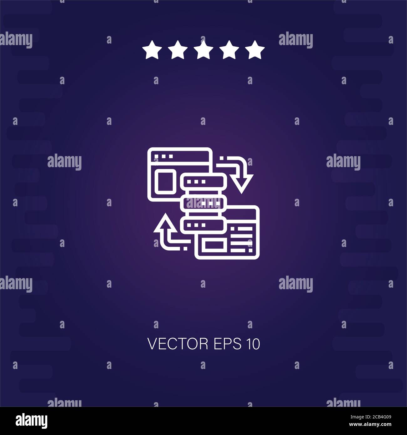 Datenaustausch Vektor-Symbol Moderne Illustration Stock-Vektorgrafik ...