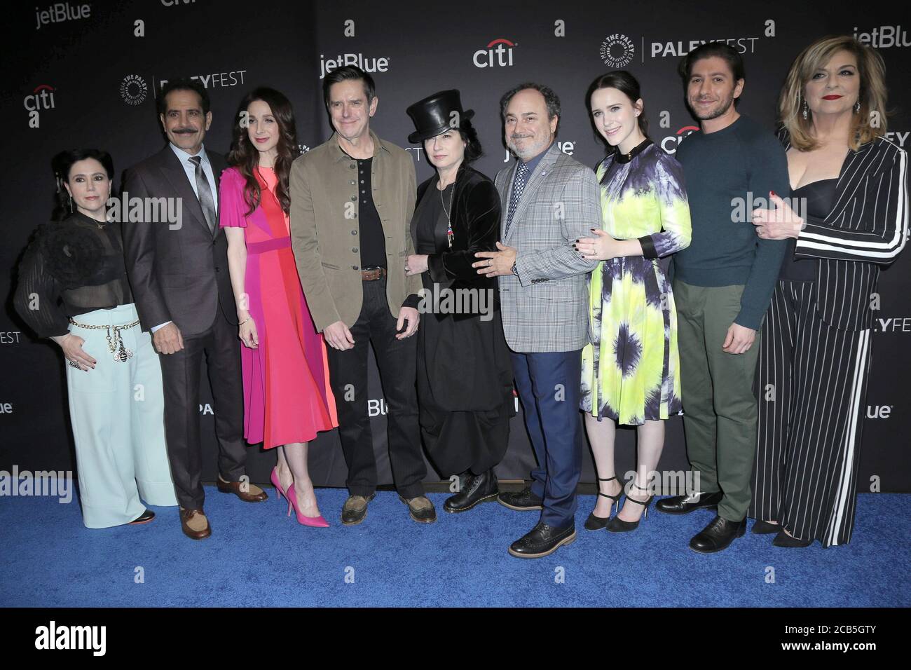 LOS ANGELES - MAR 15: Alex Borstein, Tony Shalhoub, Marin Hinkle, Daniel Palladino, Amy Sherman ...