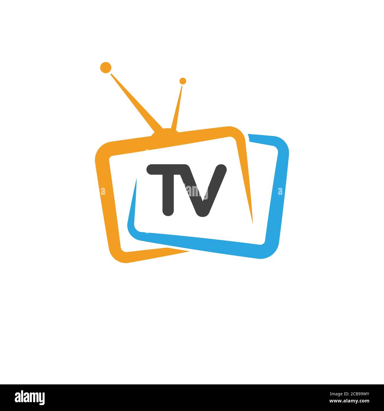 Design-Vorlage für TV-Symbol-Logo-Vektor-Illustration Stock ...