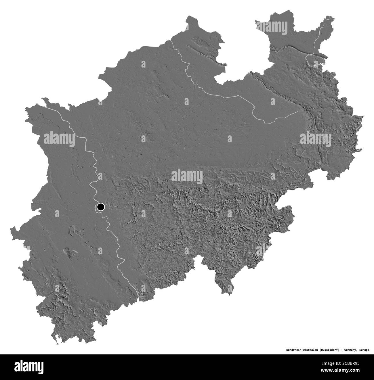Form von Nordrhein-Westfalen, Bundesland Deutschland, mit seiner ...