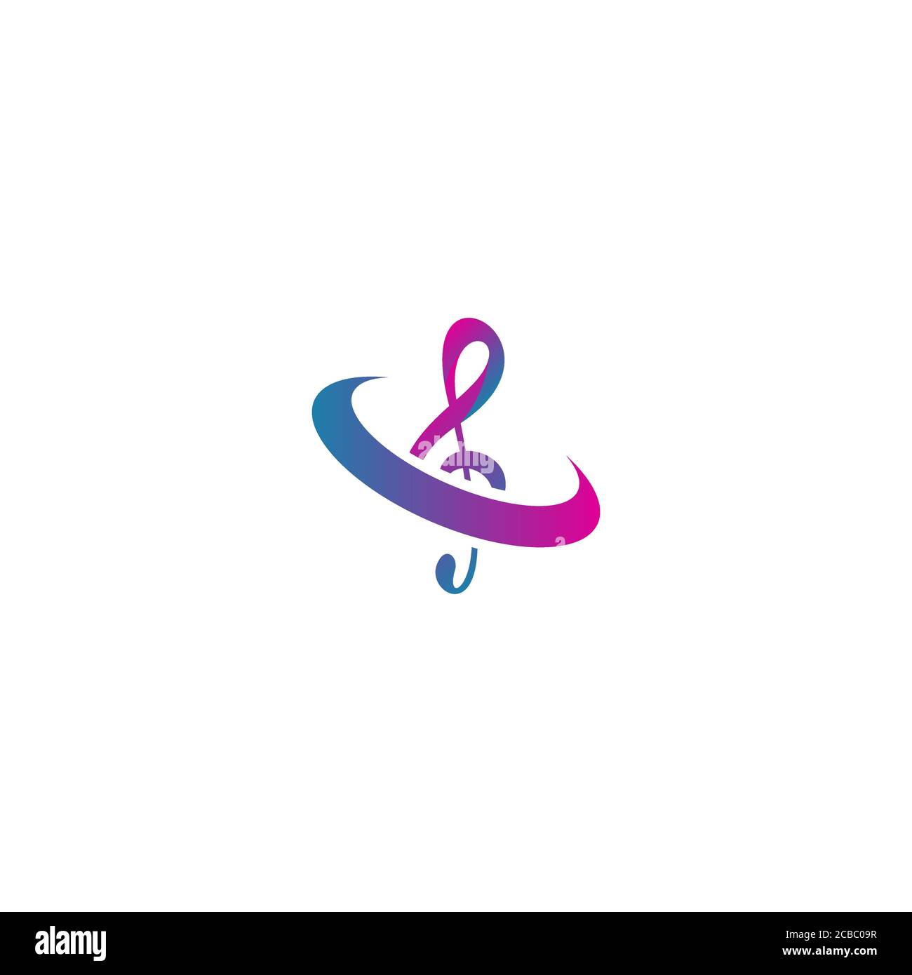 Treble Clef Abstract Vektor Symbol Symbol oder Logo Vorlage Stock ...