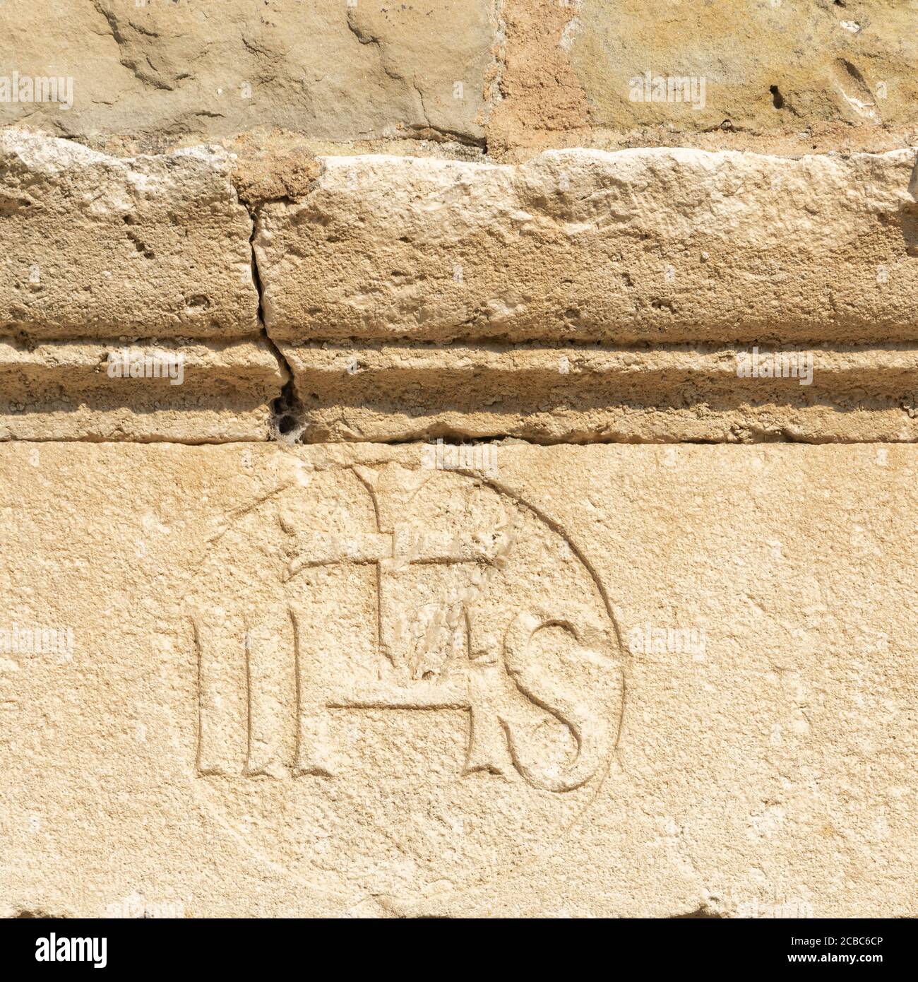 Christogramm IHS (ein Monogramm, das Jesus Christus symbolisiert) auf ...